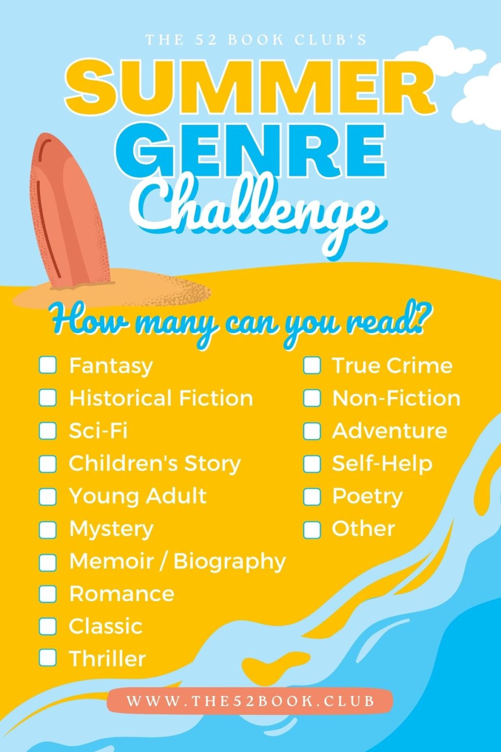 Summer Genre Challenge – The 52 Book Club