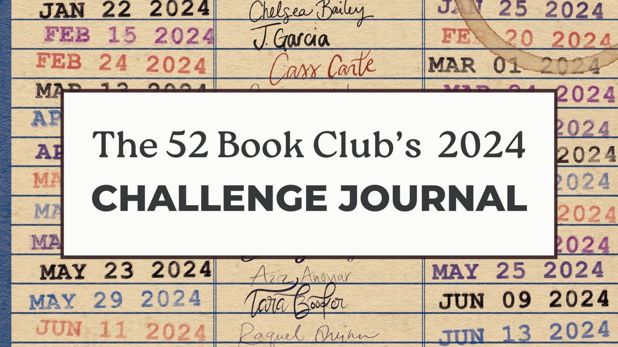 The 52 Book Club 2024 Challenge Journal – The 52 Book Club