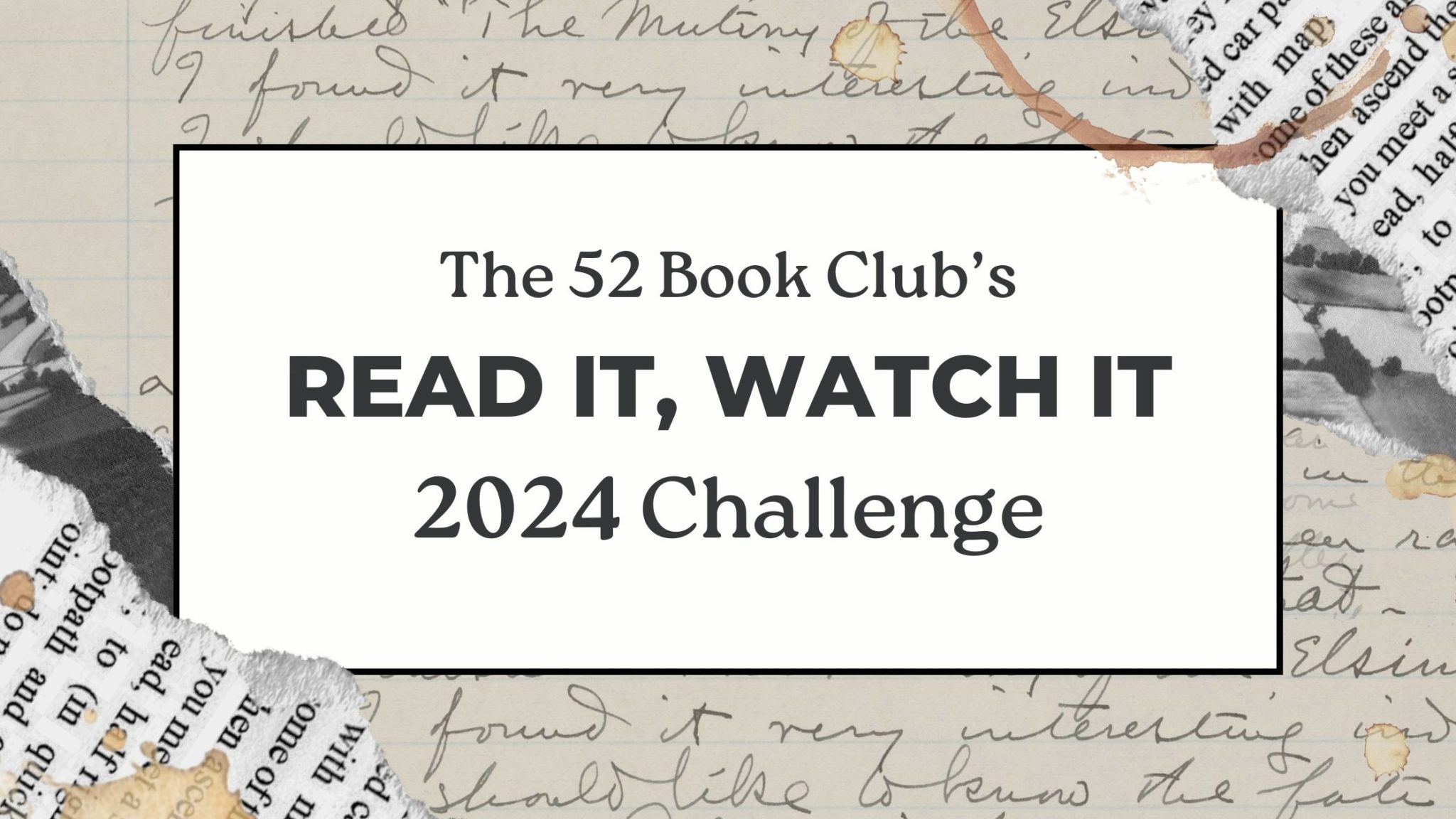 Read It, Watch It 2024 Challenge – The 52 Book Club
