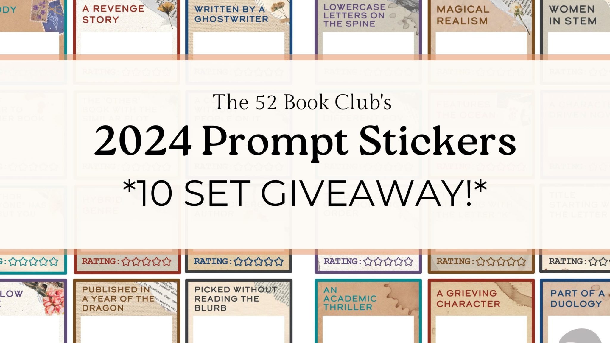 2024 Sticker Giveaway – The 52 Book Club
