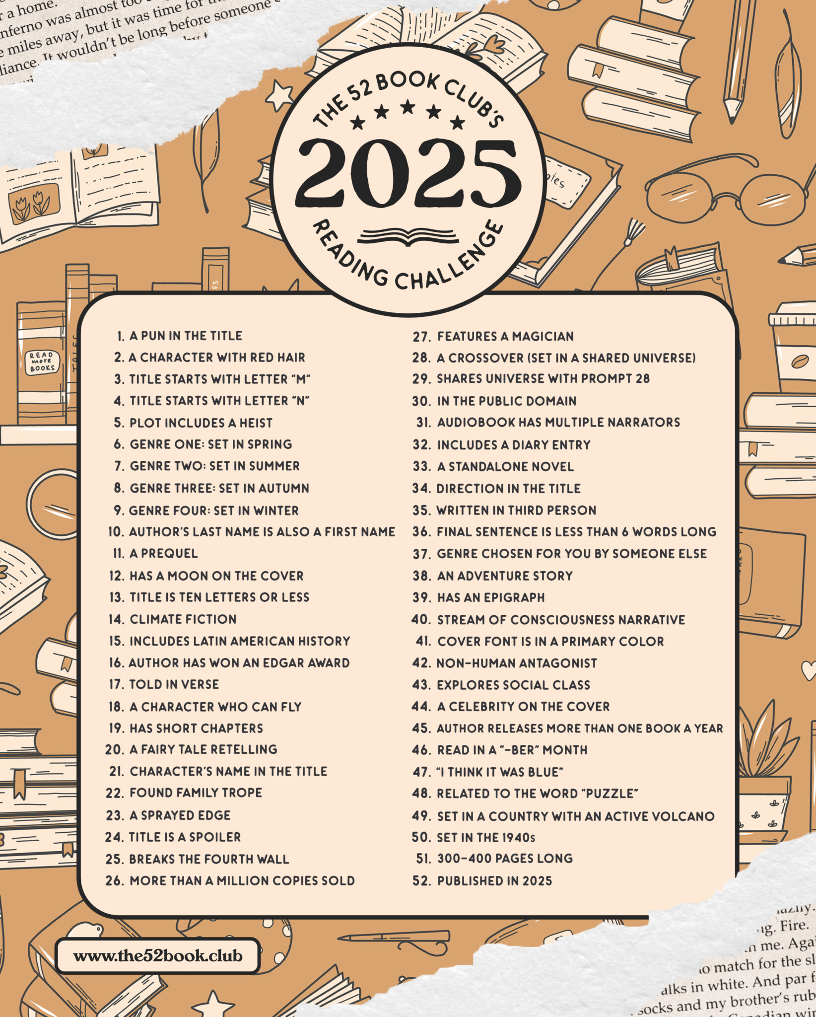 2025 Reading Challenge – The 52 Book Club