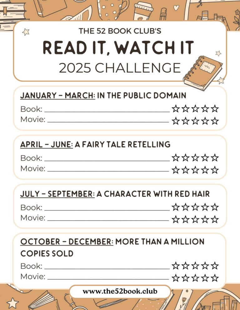 Read It, Watch It 2025 Challenge – The 52 Book Club